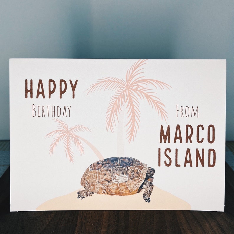 Gopher Tortoise Birthday Card, Marco Island Birthday Card, Marco Island ...