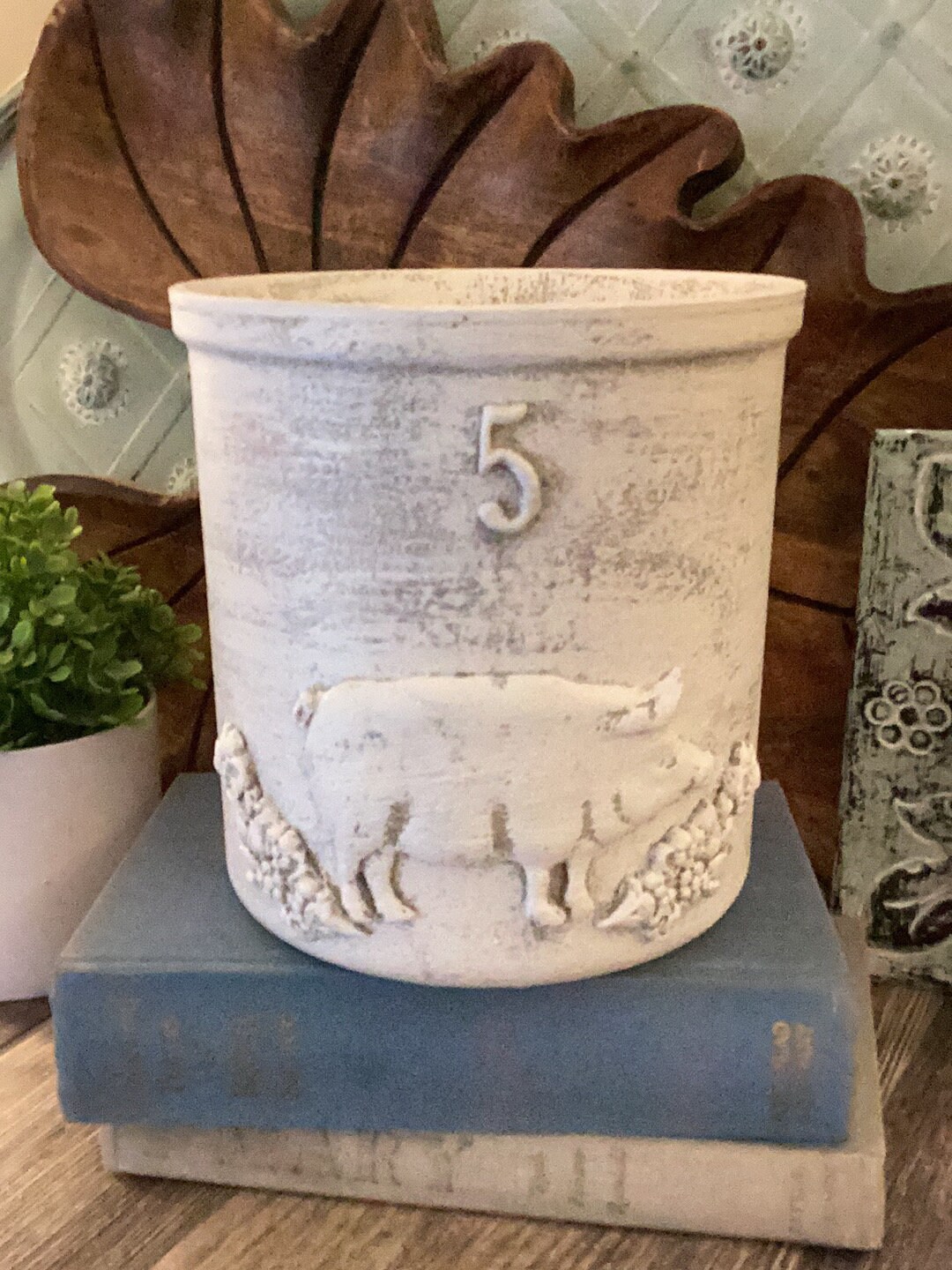 French Country Pig Canister up Cycled One of a Kind Plastic Upcycled to ...