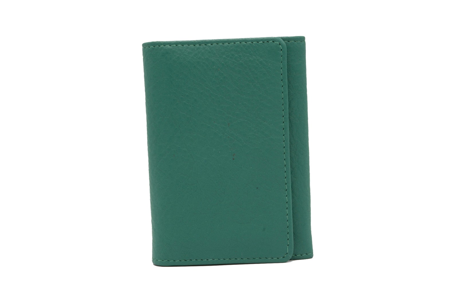 Expandable Pebbled Leather Card Wallet | Etsy