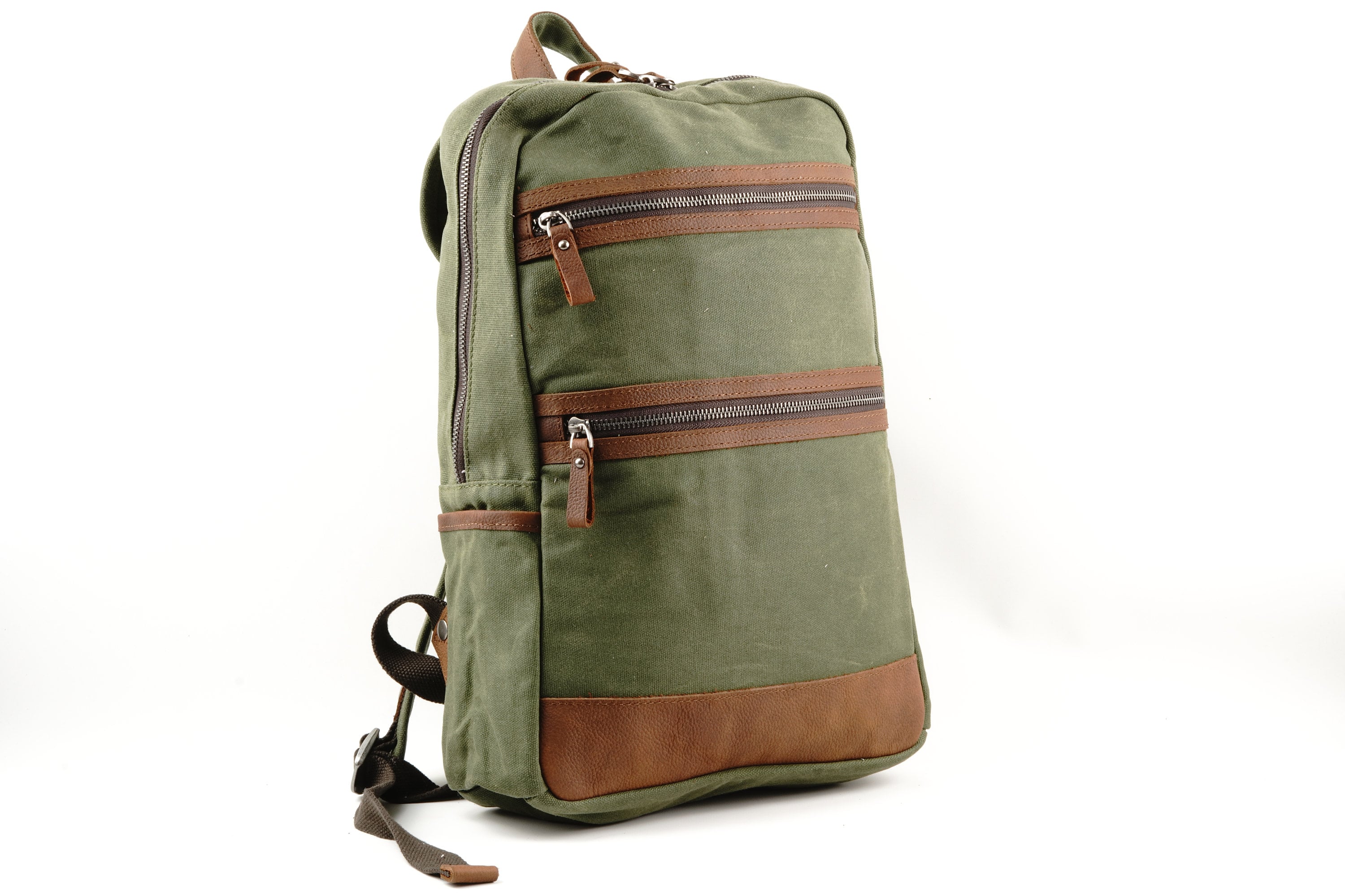 Waxed Canvas Backpack With 4 Zipper Openings 100% Waterproof | Etsy