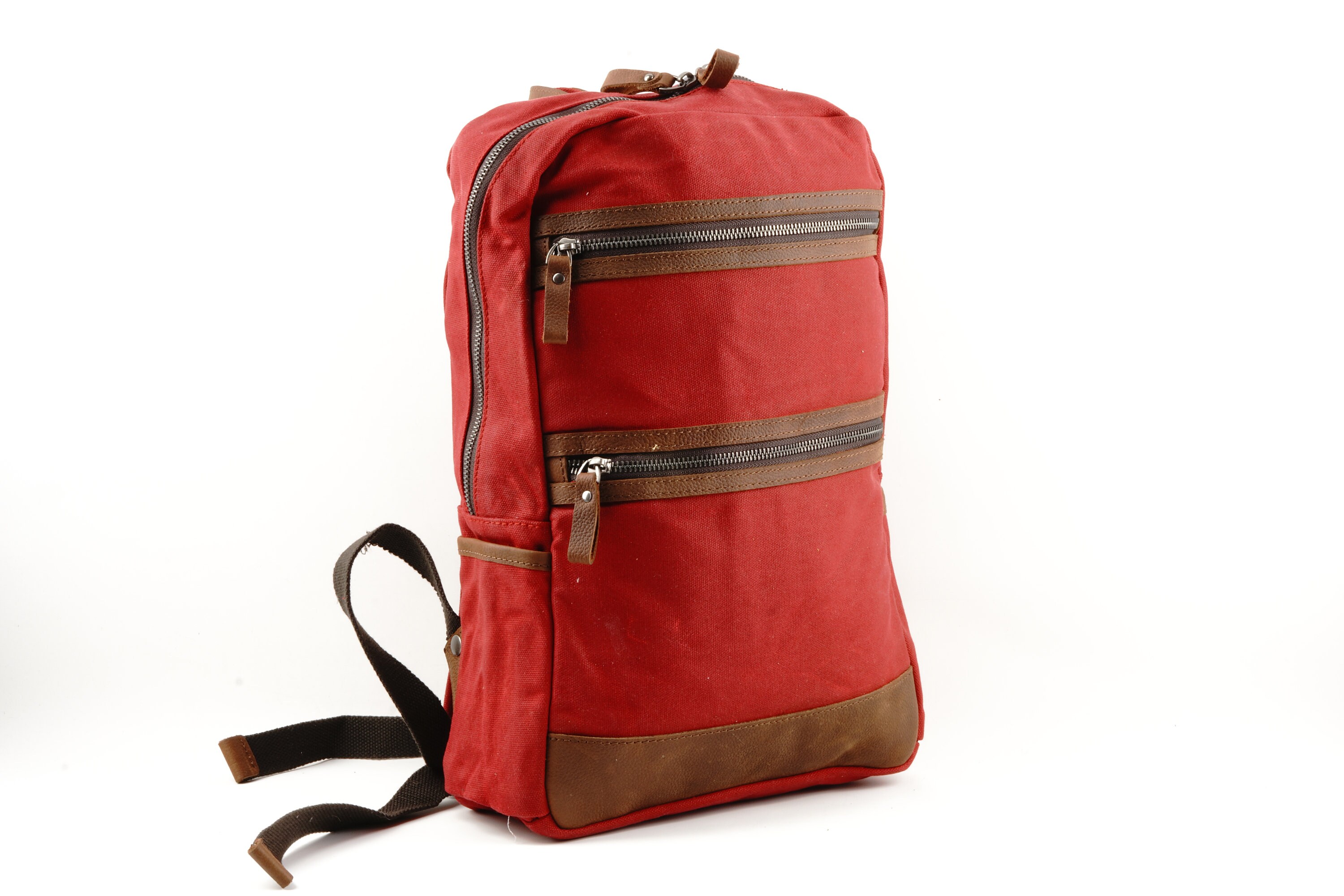 Waxed Canvas Backpack With 4 Zipper Openings 100% Waterproof | Etsy