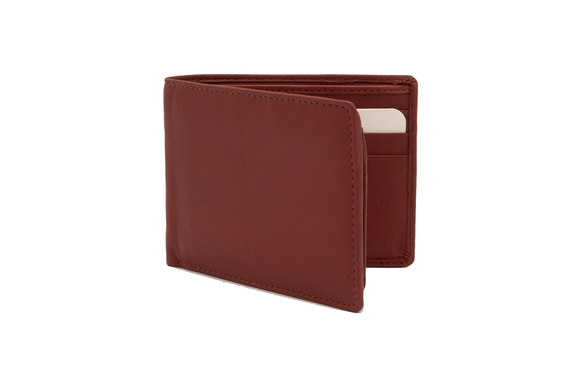 Men's Leather Bi-fold Wallet With Removable Flap - Etsy
