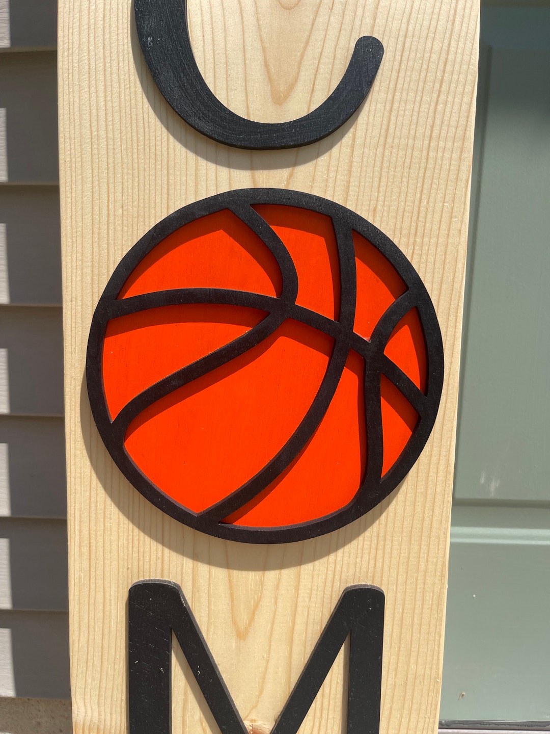 Basketball Wood Interchangeable Piece - Wood Interchangeable Porch ...
