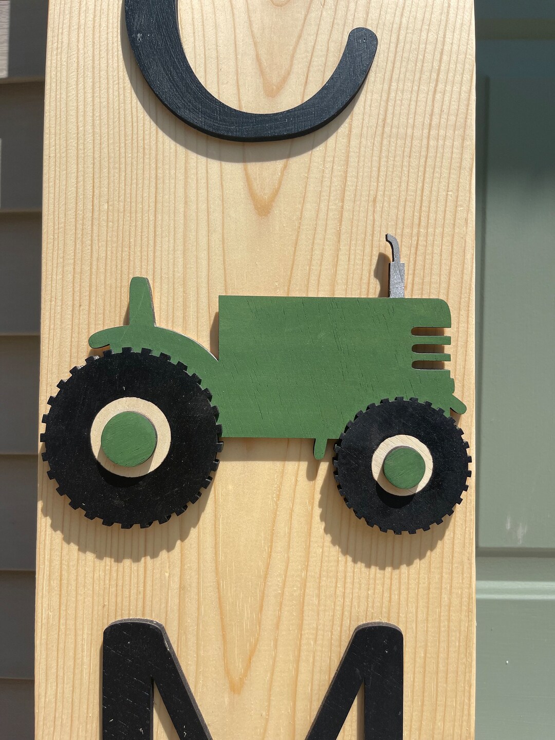 Tractor Wood Interchangeable Piece - Wood Interchangeable Porch Leaner ...