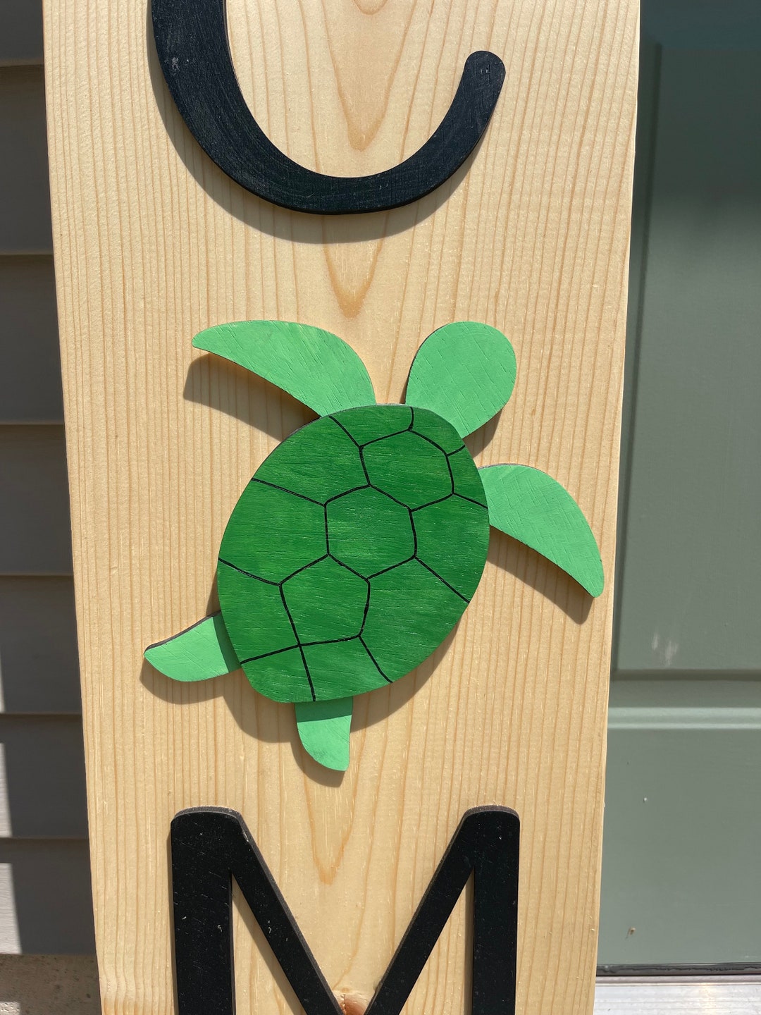 Sea Turtle Wood Interchangeable Piece - Wood Interchangeable Porch ...