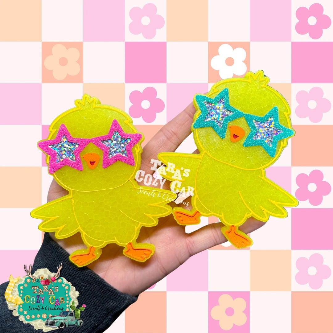 Star Eyes Easter Chick Car Freshie, Car Scent, Air Freshener - Etsy