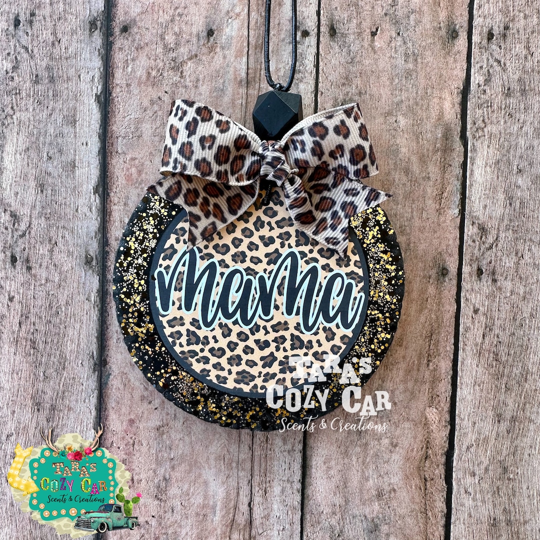 Round Leopard Mama Car Freshie, Car Scent, Air Freshener - Etsy