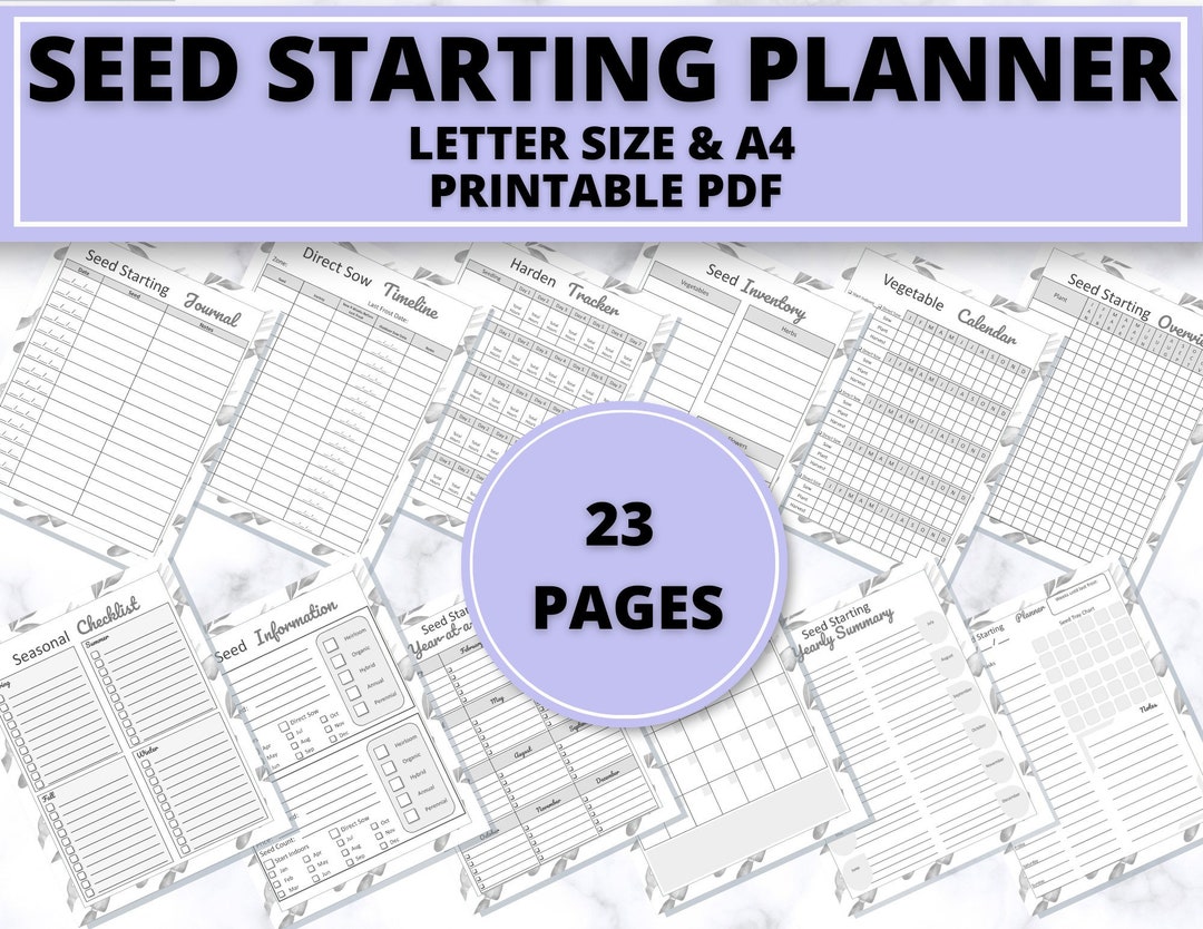 Printable Seed Planner Indoor Seed Starting Journal Seed Starting ...
