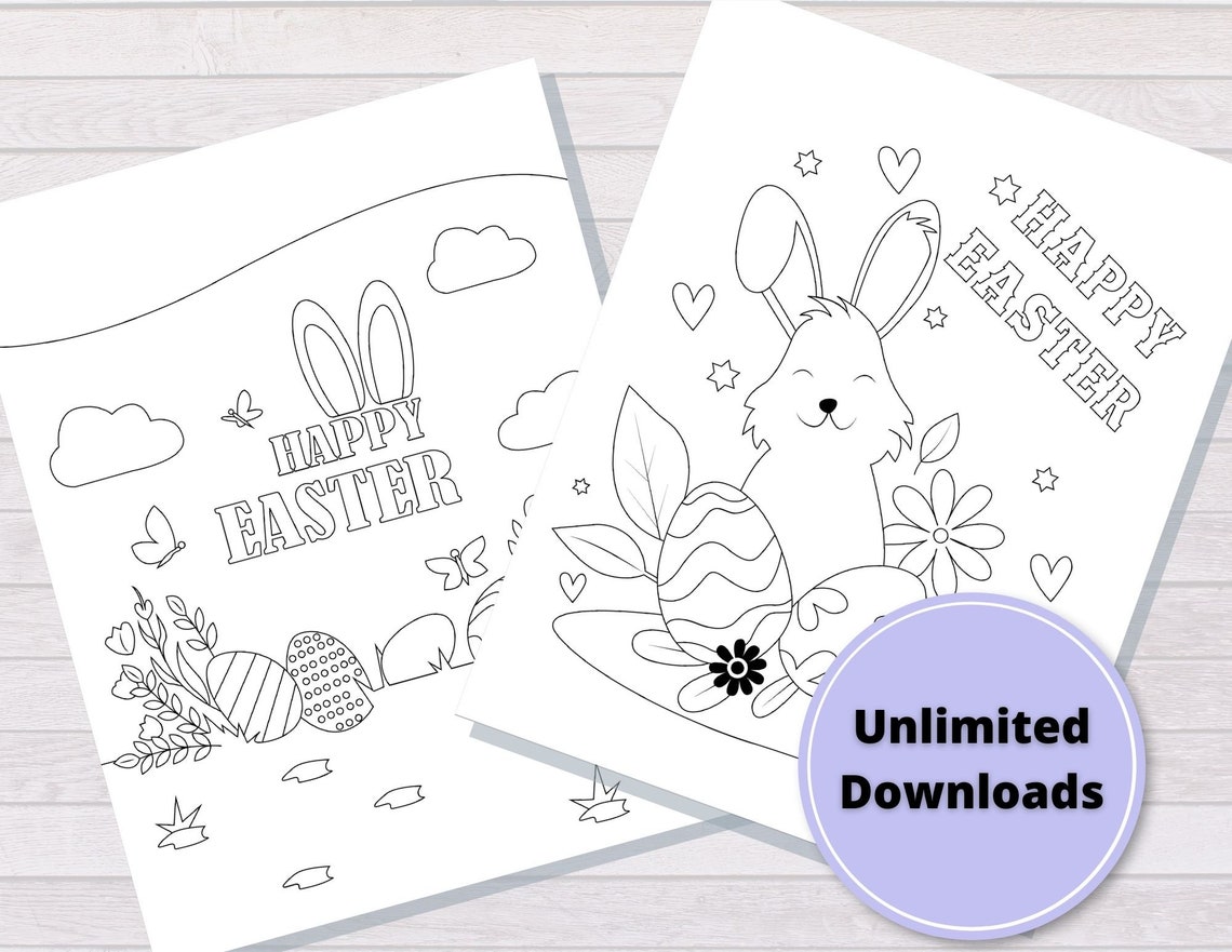 Printable Easter Coloring Sheets Easter Bunny Coloring Activity Bunny ...