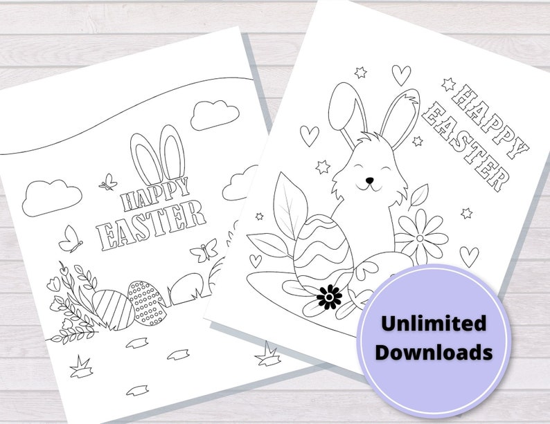 Printable Easter Coloring Sheets Easter Bunny Coloring Activity Bunny ...