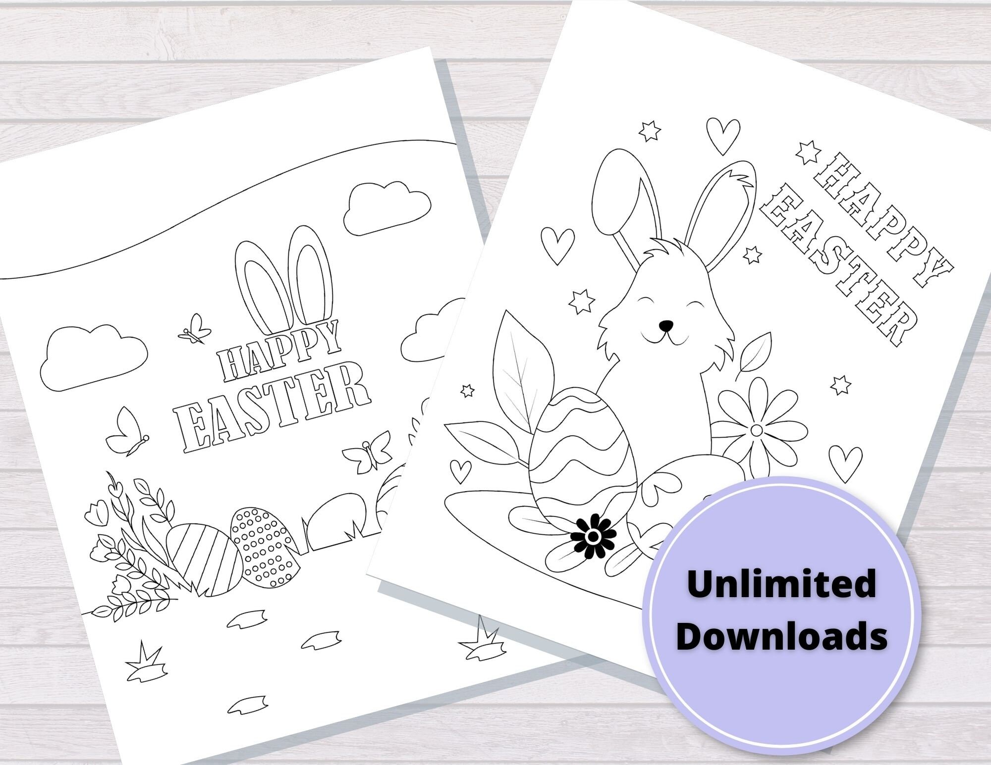 Printable Easter Coloring Sheets Easter Bunny Coloring Activity Bunny ...