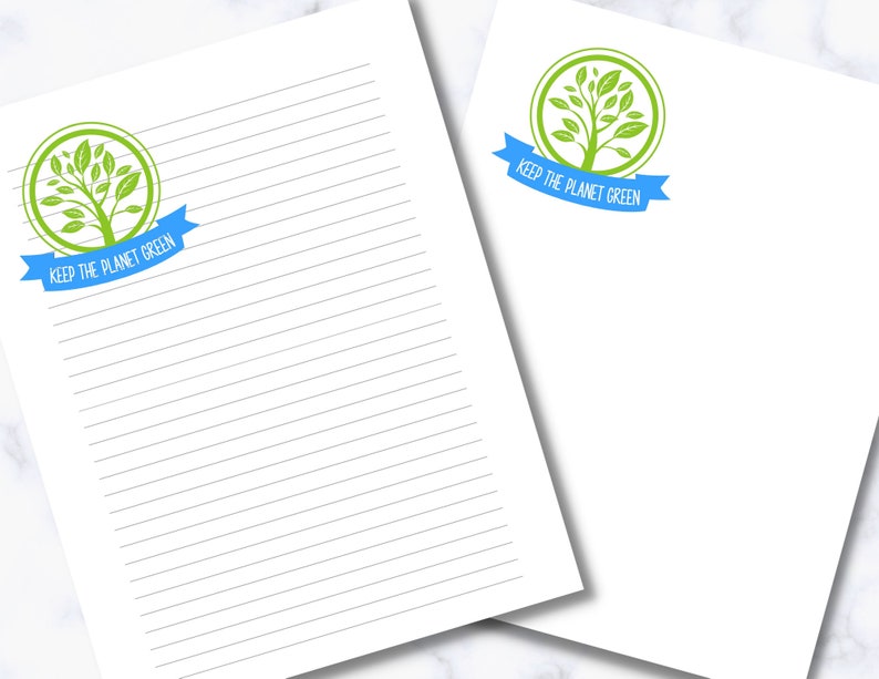 Keep Our Planet Green Printable Stationery| Printable Earth Day| Earth ...