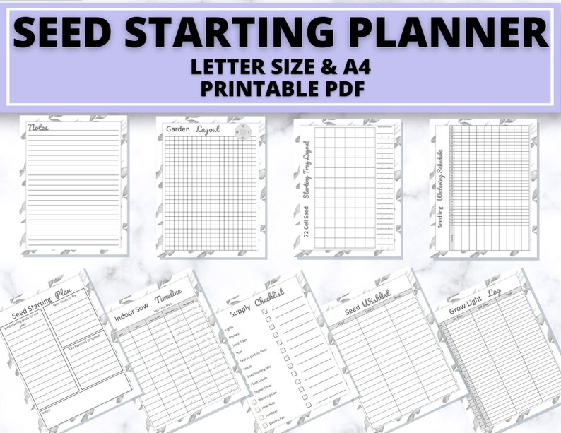 Printable Seed Planner Indoor Seed Starting Journal Seed Starting ...