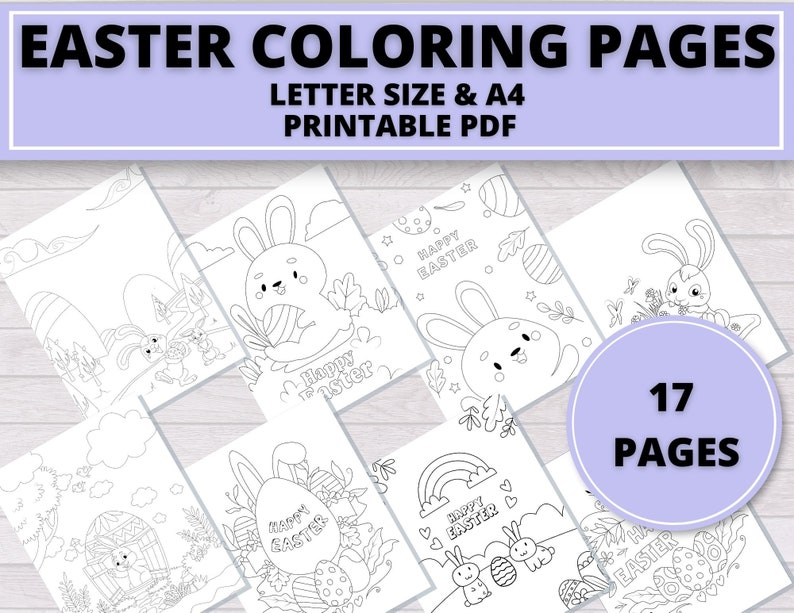 Printable Easter Coloring Sheets Easter Bunny Coloring Activity Bunny ...