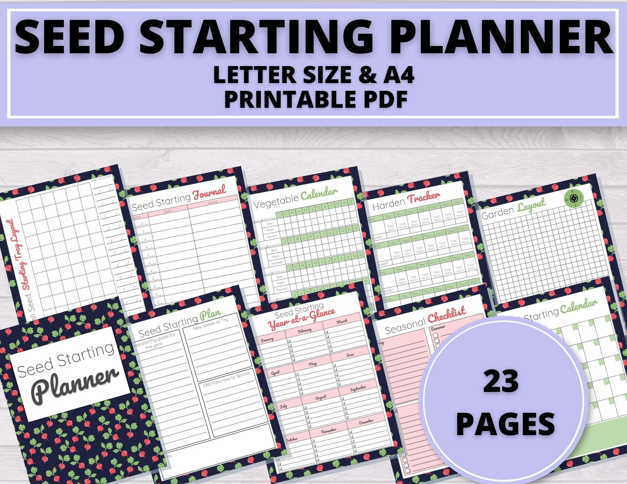 Seed Starting Printable for Gardening Seed Journal Printable - Etsy