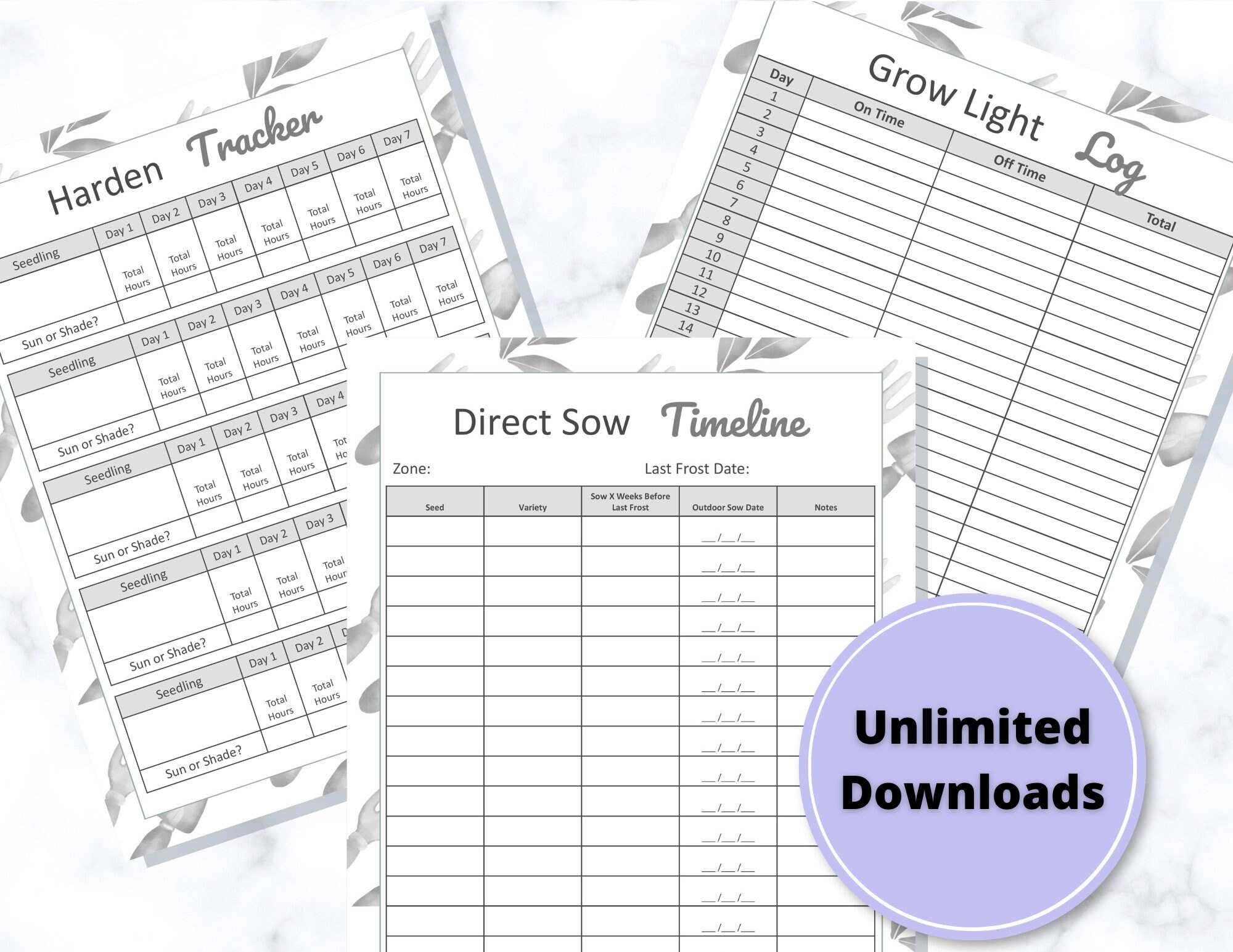 Printable Seed Planner Indoor Seed Starting Journal Seed Starting ...