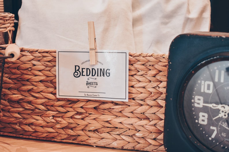 BEDDING-2 Sheet Set Labels ~ Home Organization, Storage Dyi, Bathroom ...