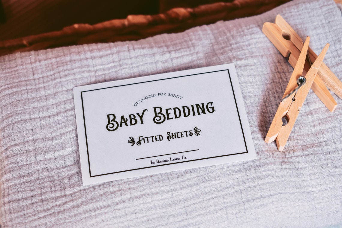 BABY BEDDING Fitted Sheet Label, Home Organization, Storage Dyi, Baby ...