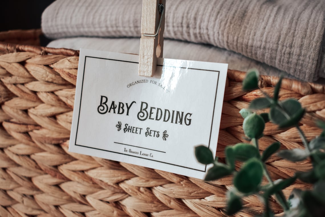 BABY Bedding-sheet Set Label, Home Organization, Storage Dyi, Bathroom ...