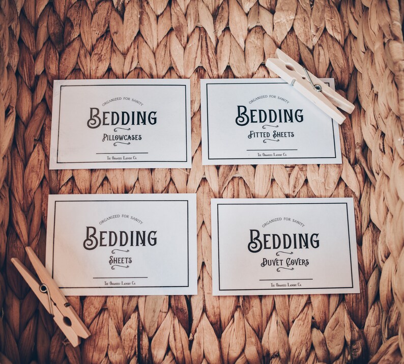 Beddingfull Set Label Home Organization, House Storage Dyi, Bedroom ...