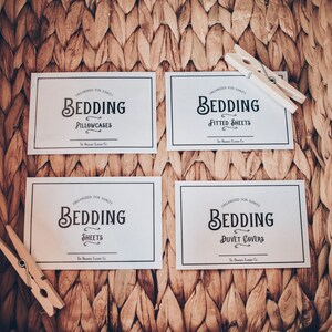 Bedding-fitted Sheets Label Home Organization, Storage Dyi, Bathroom ...
