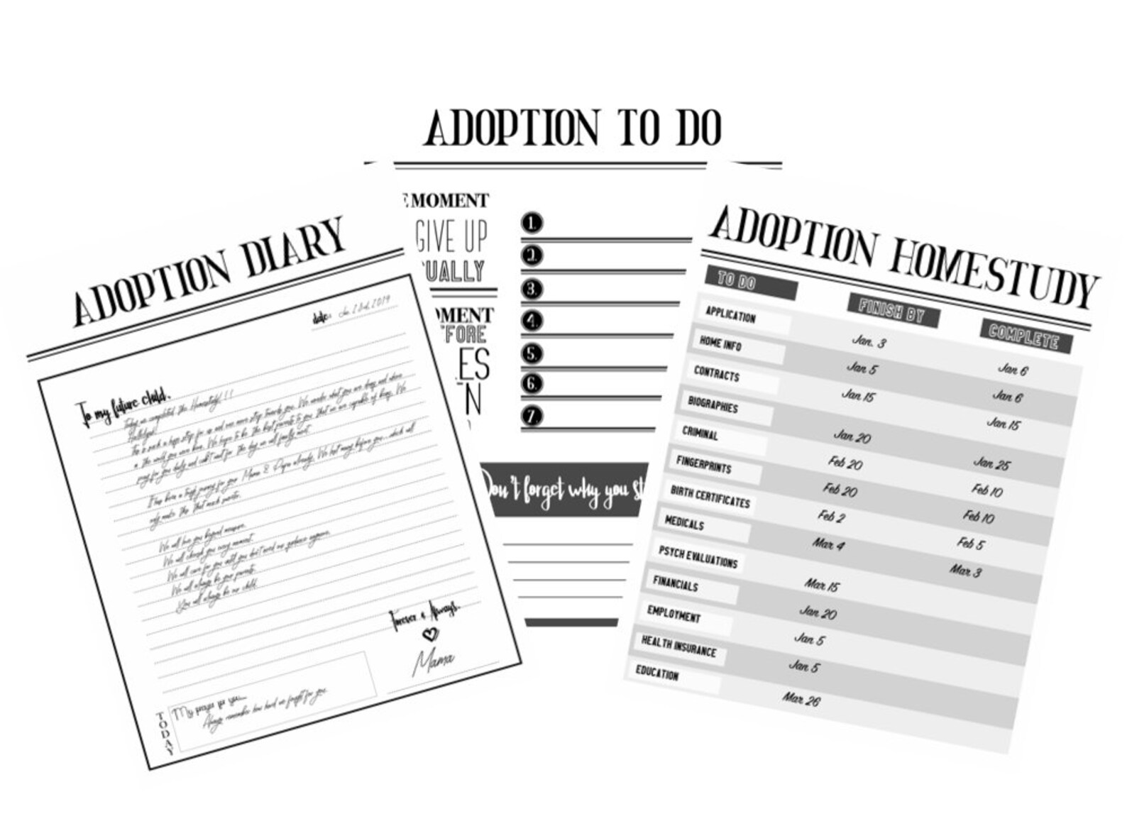 ADOPTION PLANNER Printable Paper Adoption to Do List, Organizer, Mom ...