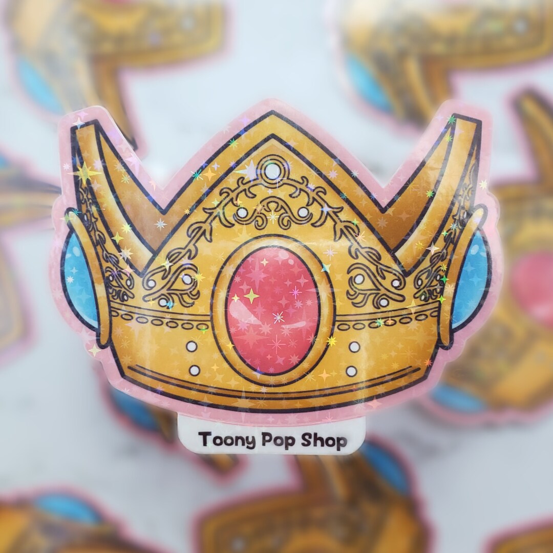 Super Princess Crown Vinyl Holographic Stars Sticker | Super Bros ...