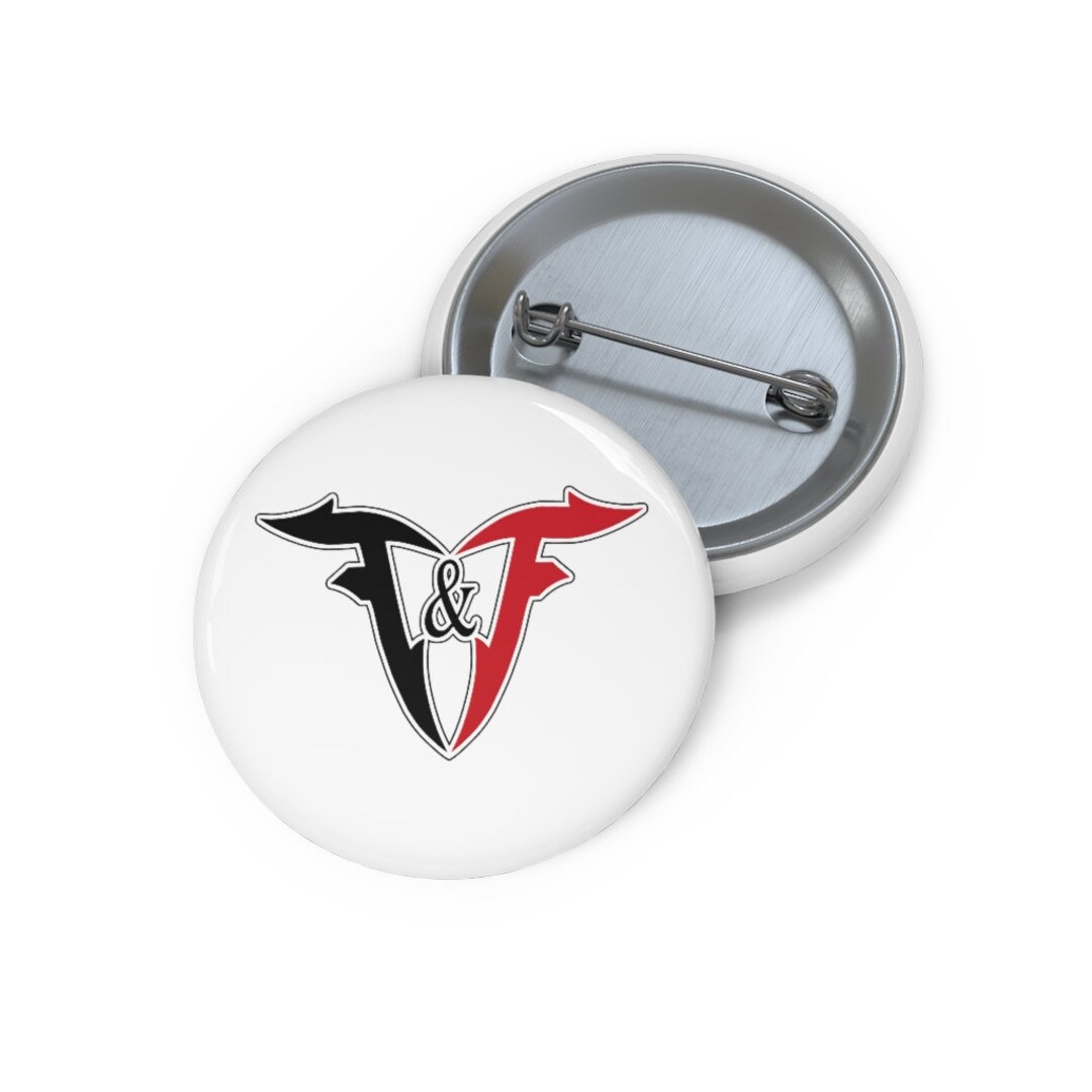 DOUBLE FF LOGO Custom Pin Buttons - Etsy UK