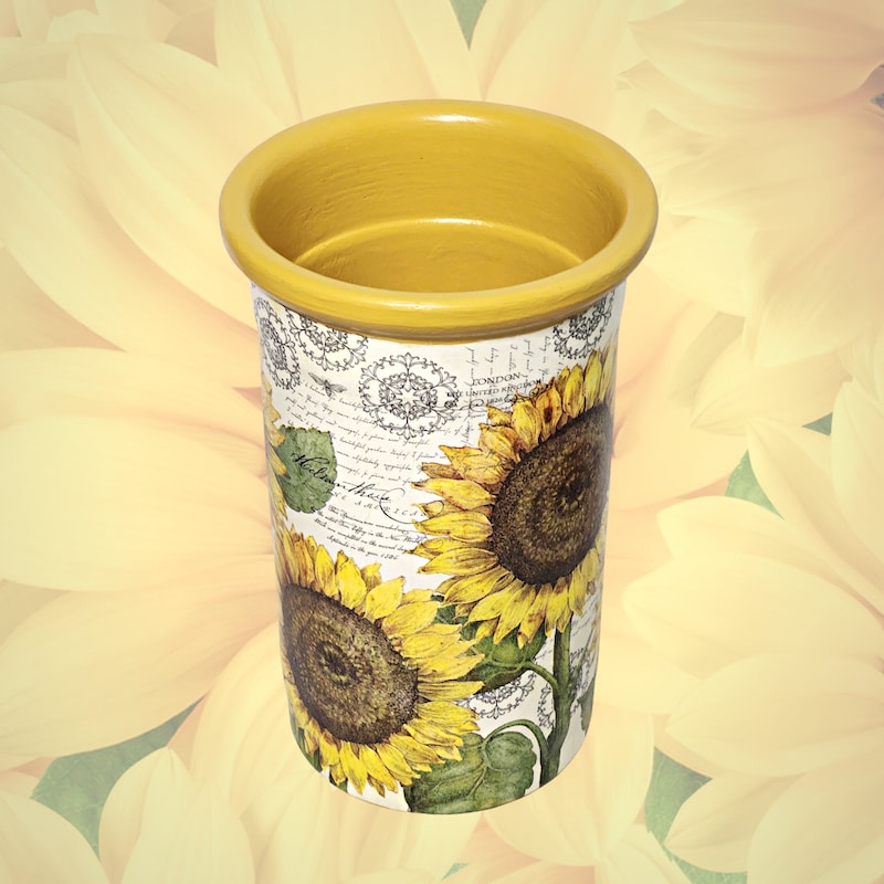 Sunflower Vase - Etsy