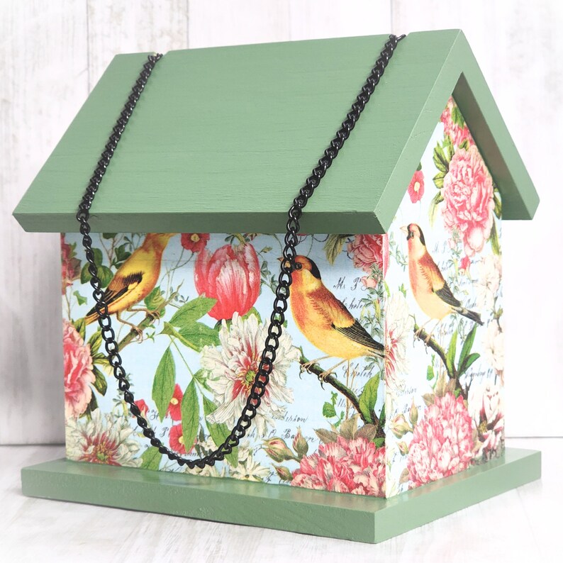 Garden Melody DECOUPAGE BIRDHOUSE With Roof-lift Access - Etsy