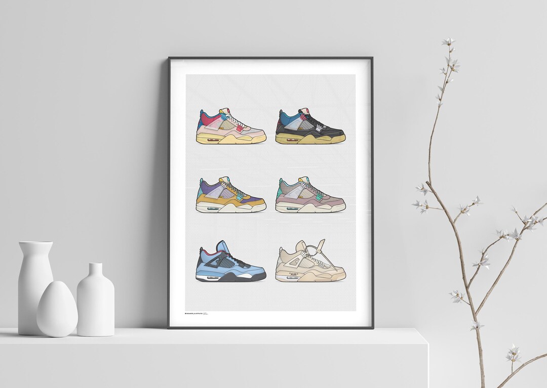 Air Jordan 4 Collab Collection - Etsy