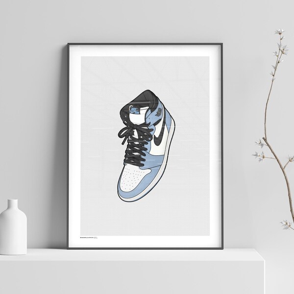 University Blue Jordan 1 - Etsy