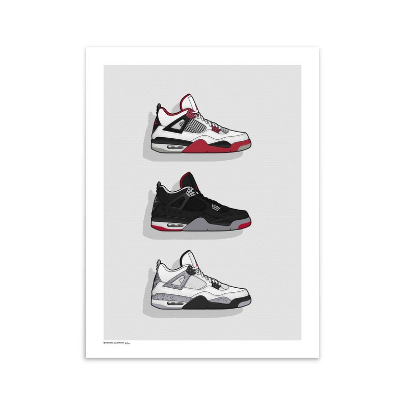 Air Jordan 4 'OG' Collection Poster - Etsy