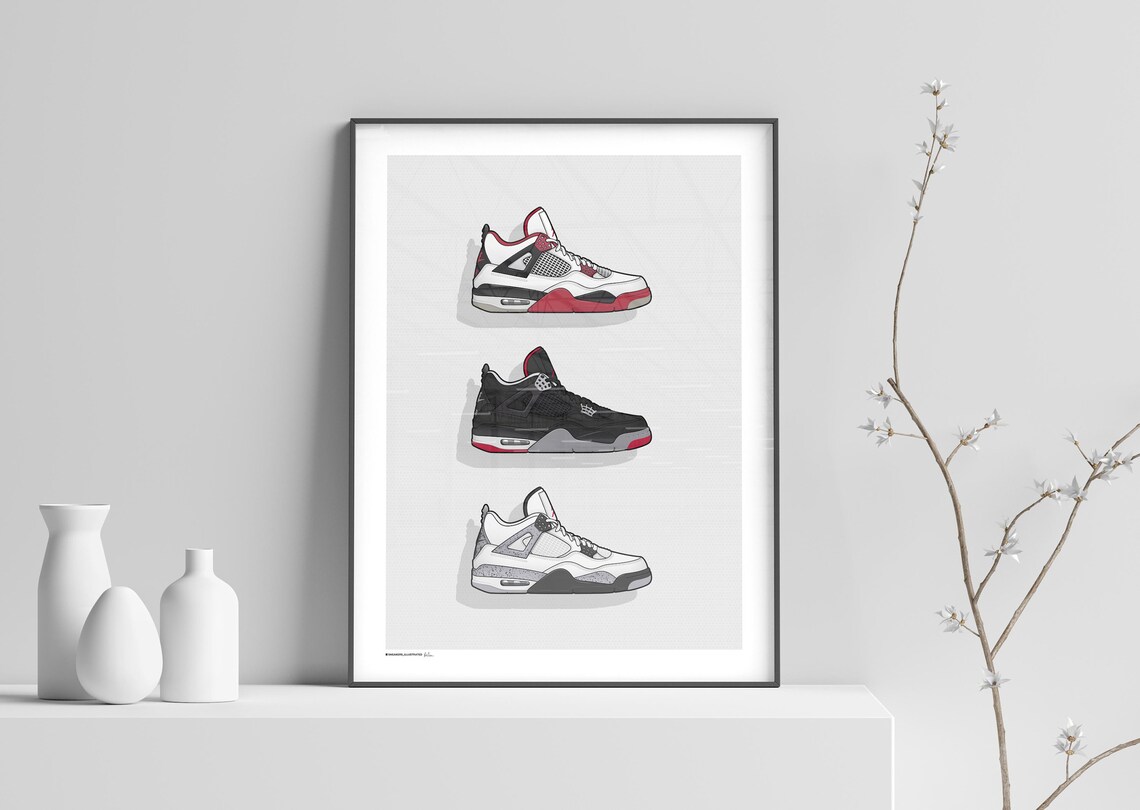 Air Jordan 4 'OG' Collection Poster - Etsy
