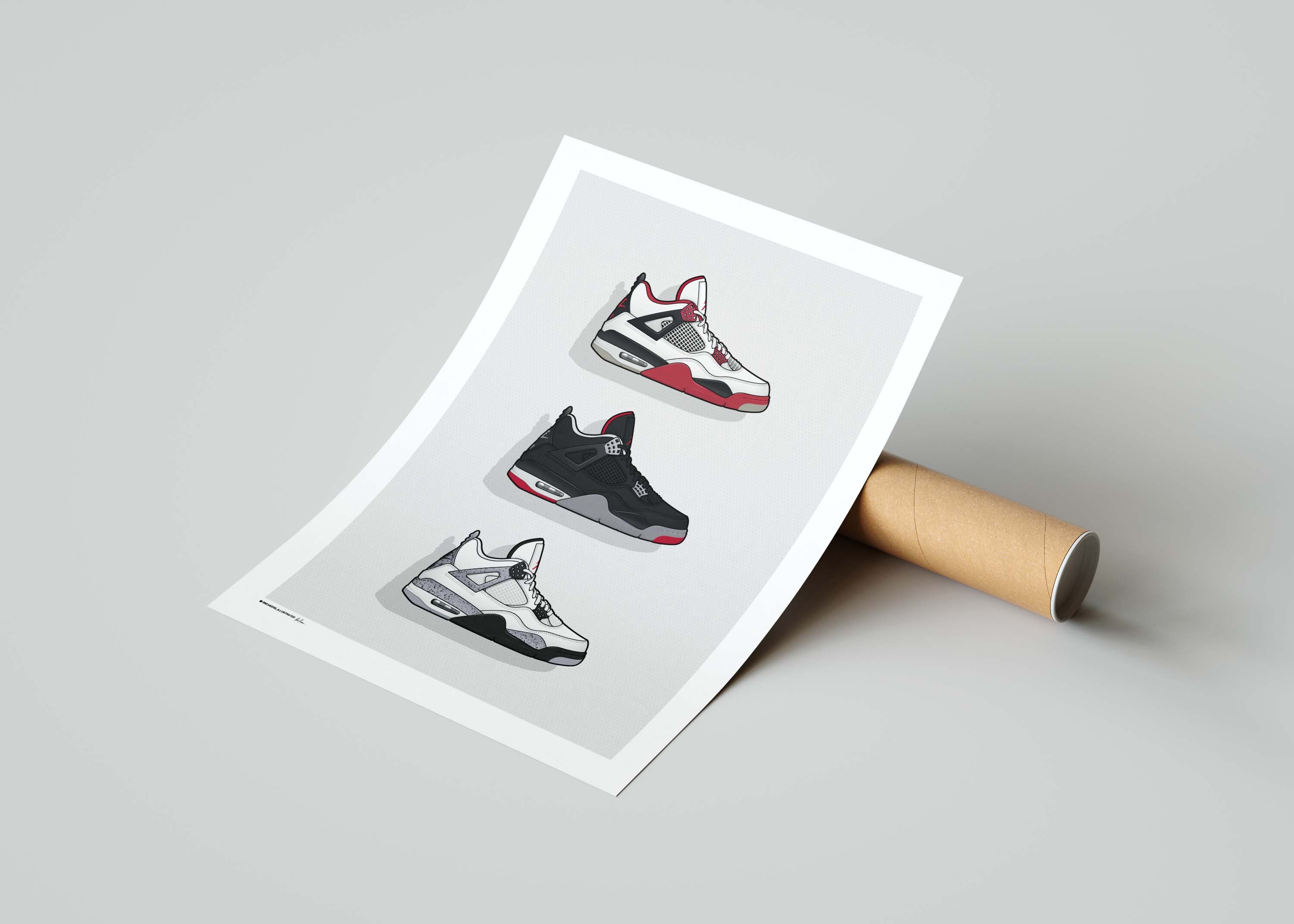 Air Jordan 4 'OG' Collection Poster - Etsy