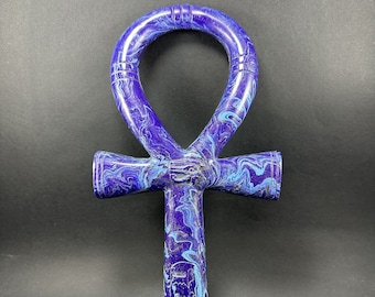 Standing Ancient Egyptian Ankh Key of Life Black and Golden Colors ...