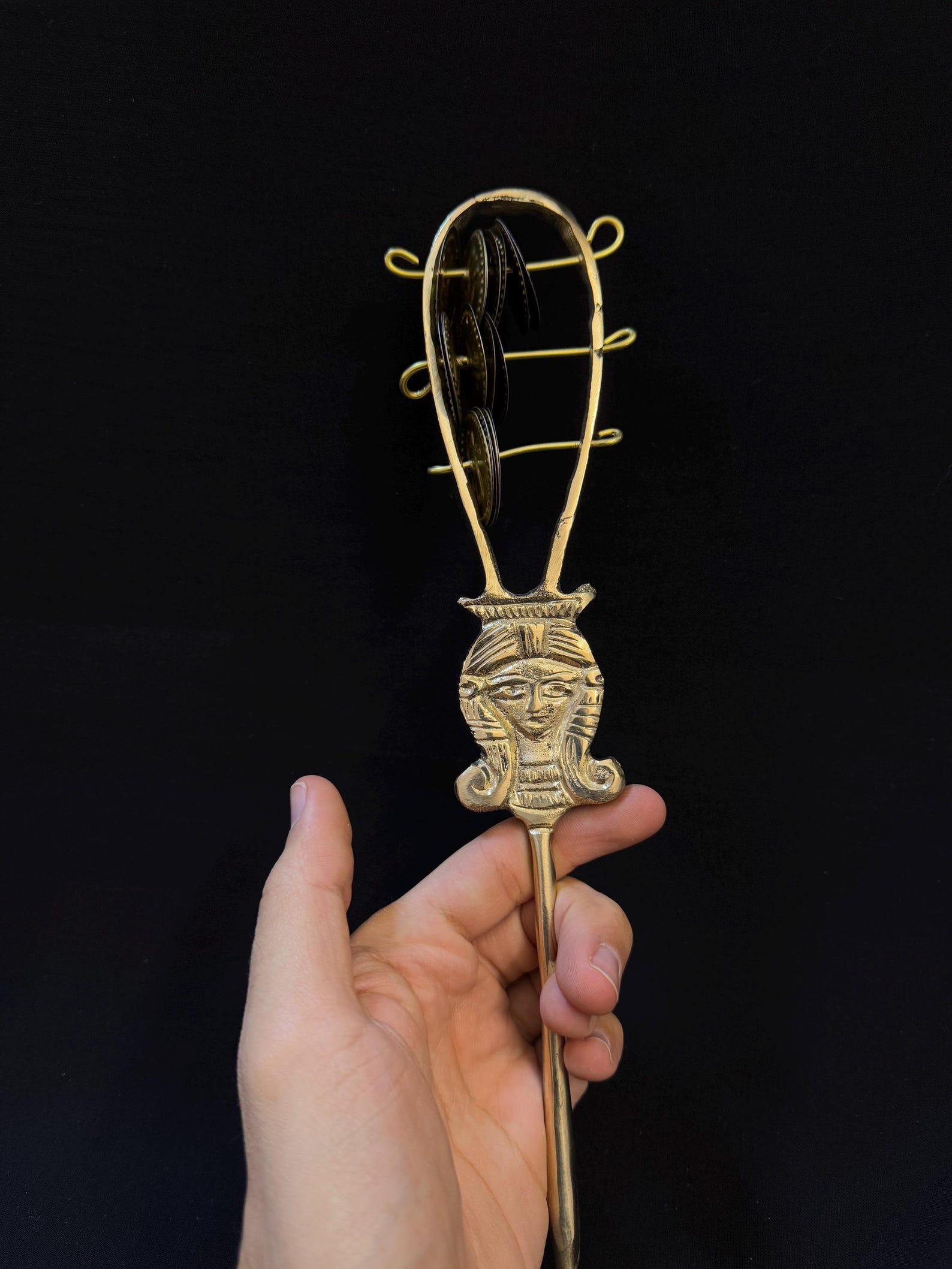 Hathor Sistrum Goddess Sacred Musical Instrument of Ancient Egypt ...