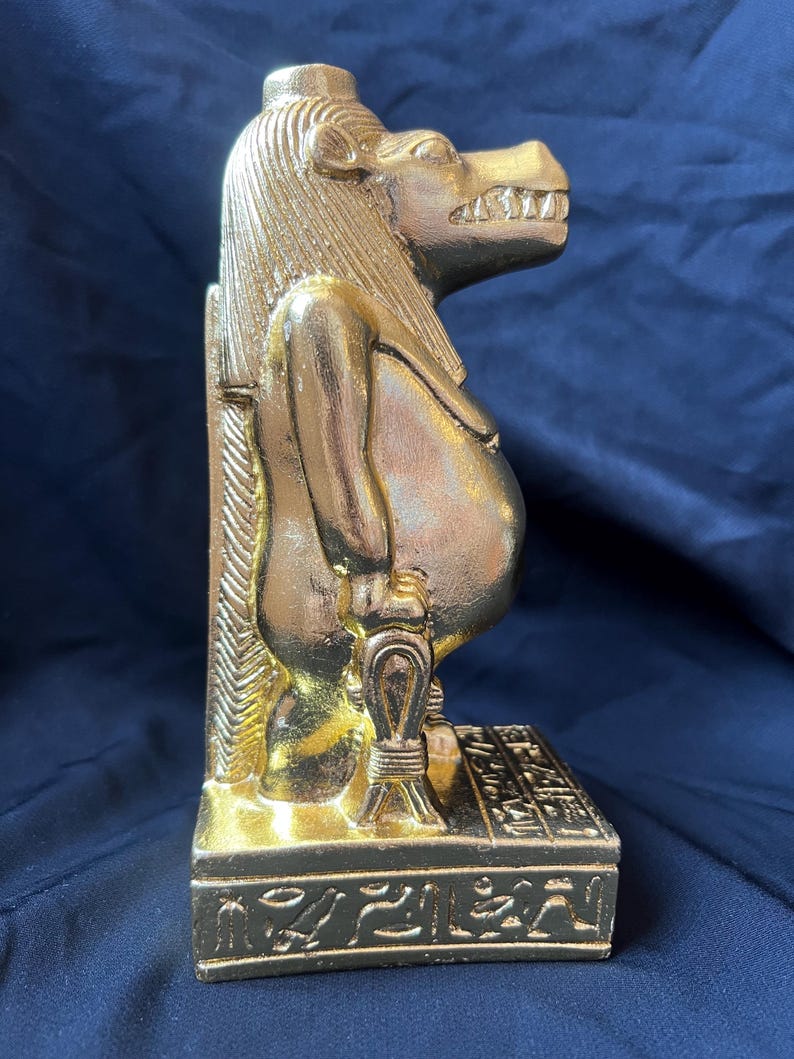 Taweret Hippo Egyptian Goddess of Childbirth Statue Taweret Hippo ...