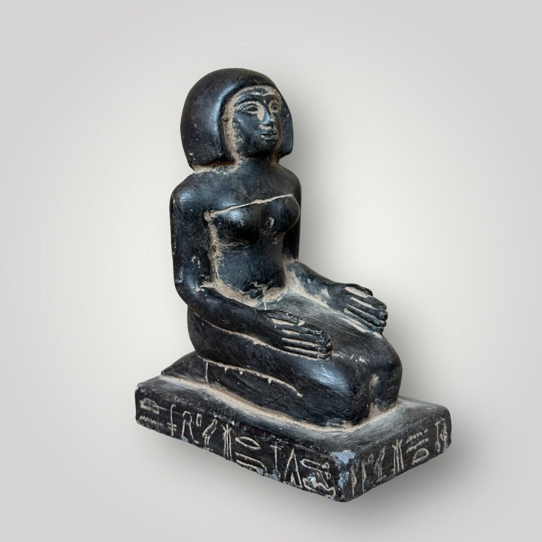 Queen Tiye Seated Statue Egyptian Goddess Sculpture Goddess Museum ...