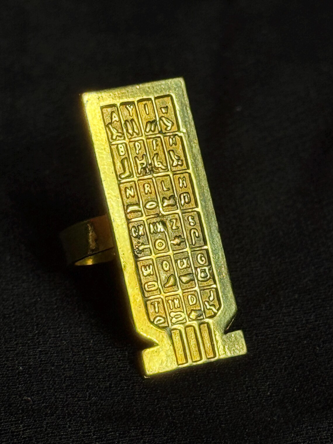 Ancient Egyptian Adjustable Ring With Egyptian Pharaonic Symbols ...