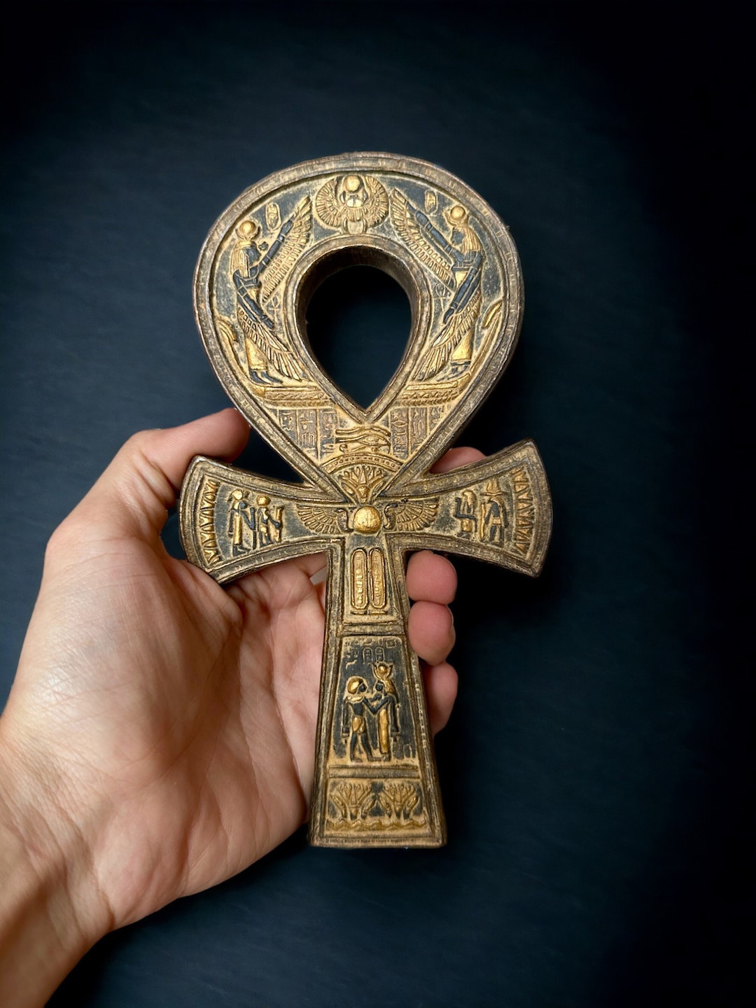 Handmade Ankh Key of Life With Pharaonic Symbols Cross Home Decor ...