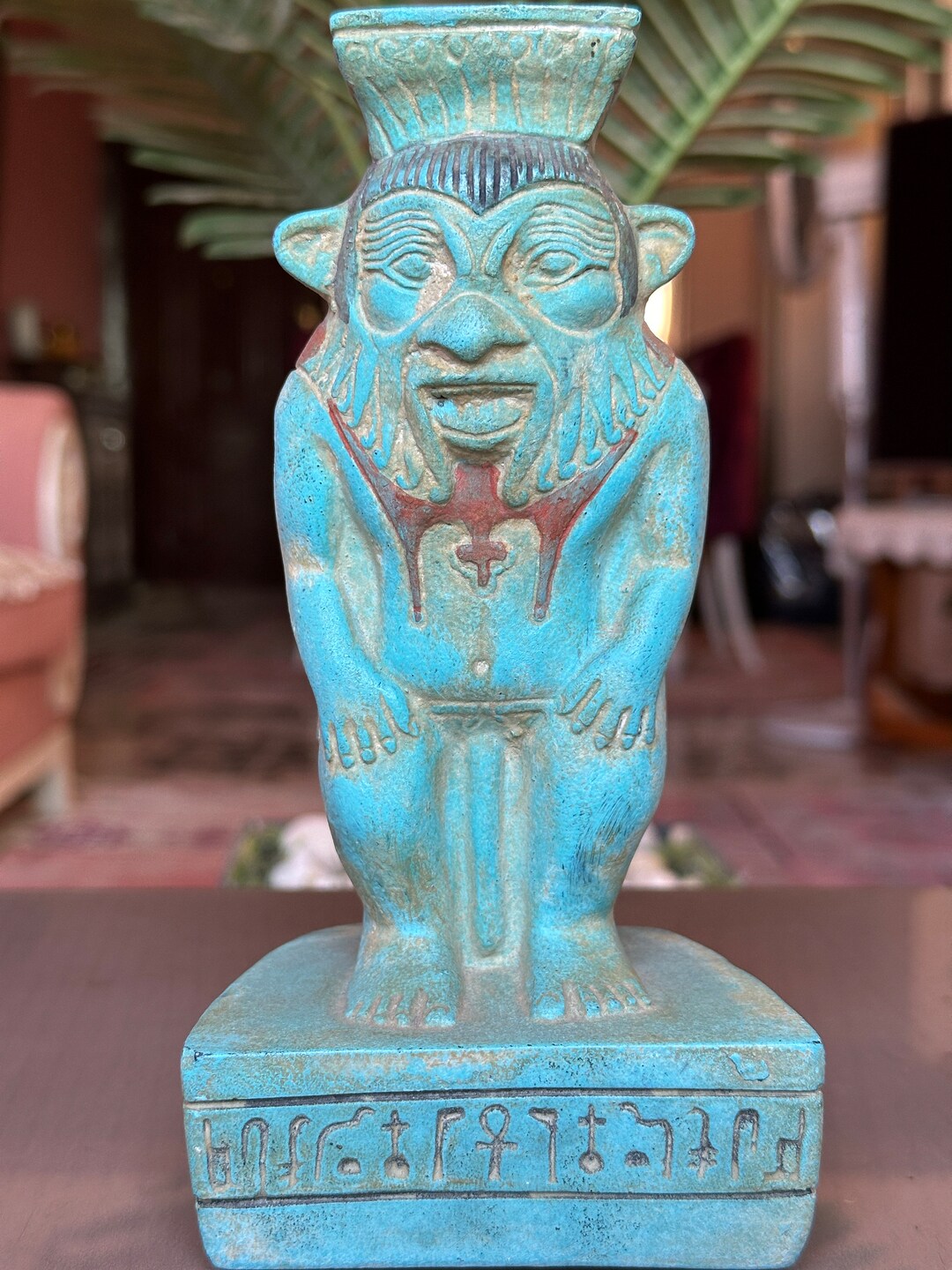 Ancient Egyptian God Bes Statue Handcraft Protector of - Etsy