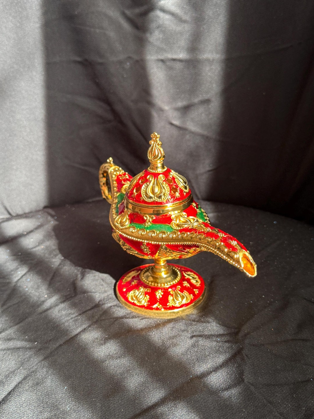 Egyptian Aladdin Lamp Golden Decorated Ornately Embossed Collection for ...