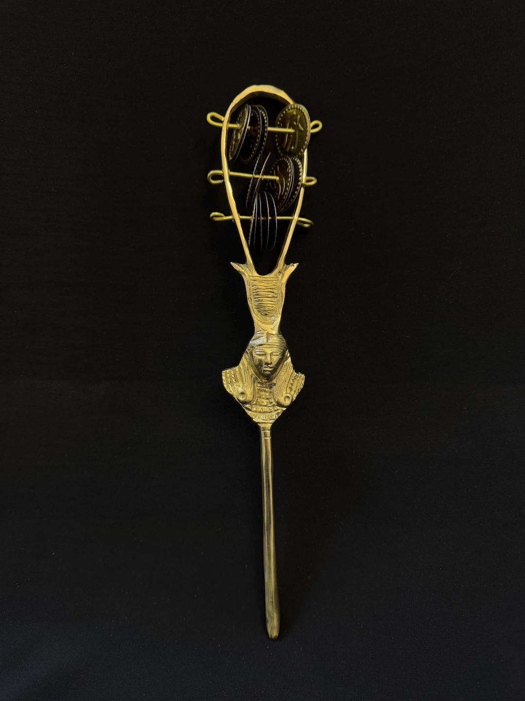 Amazing Goddess Hathor Sistrum Made of Copper - Sacred Musical ...