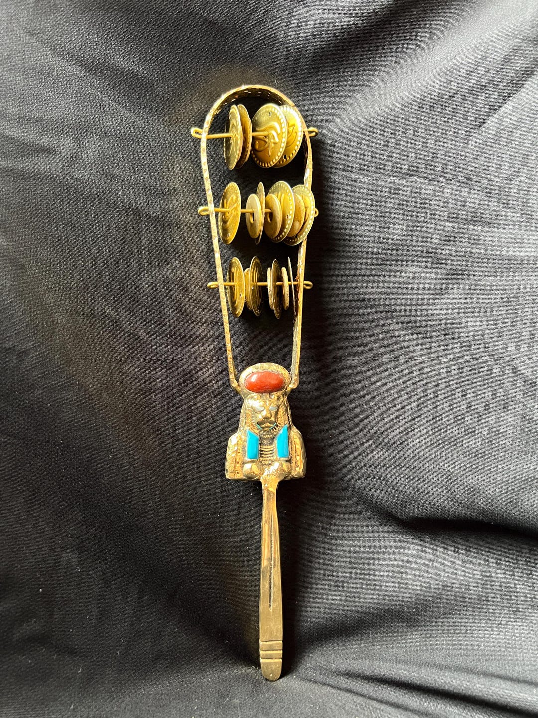 Sekhmet Brass Sistrum Ancient Egyptian Ritual Instrument | Sacred ...