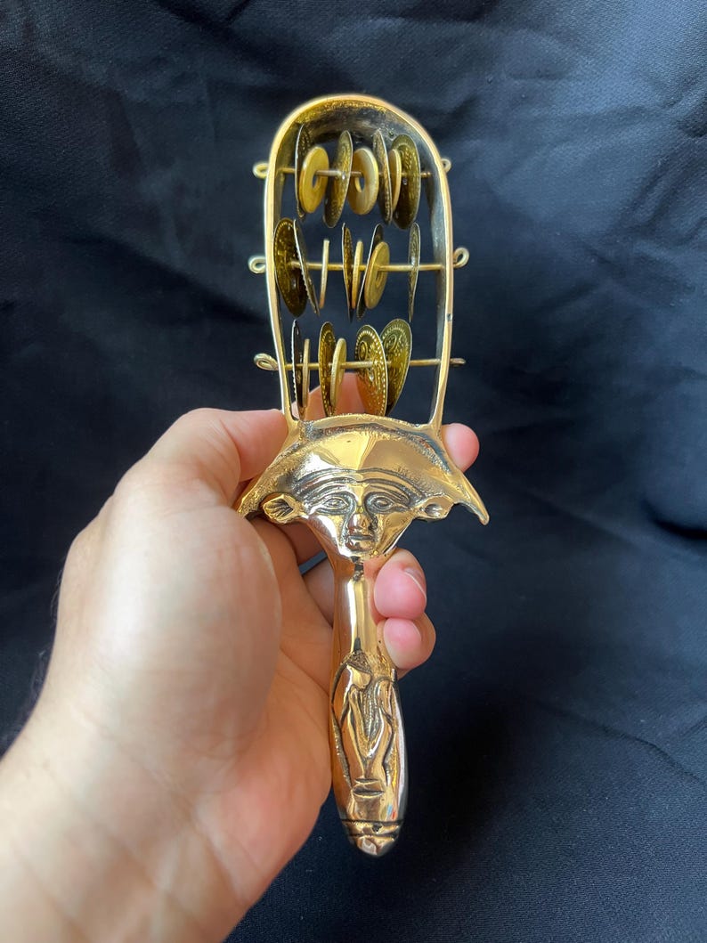 Amazing Goddess Hathor Sistrum Made of Copper - Sacred Musical ...
