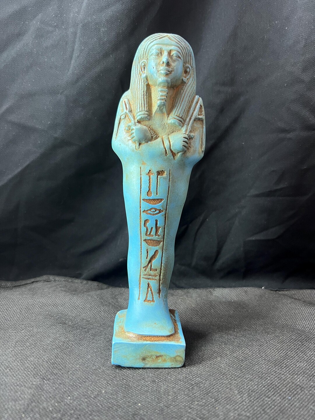 Ancient Egyptian Blue Osiris Ushabti Statue Handcrafted Pharaoh ...
