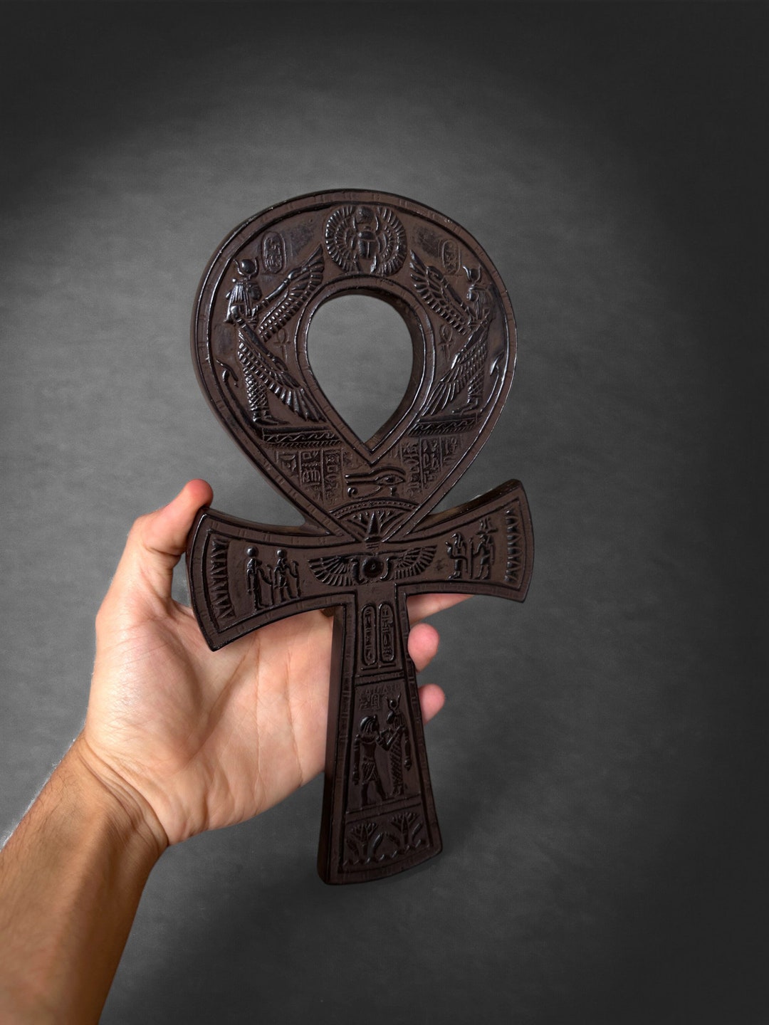 Black Healing Ankh of the Sun Pure Key of Life for the Womb Sacral and ...