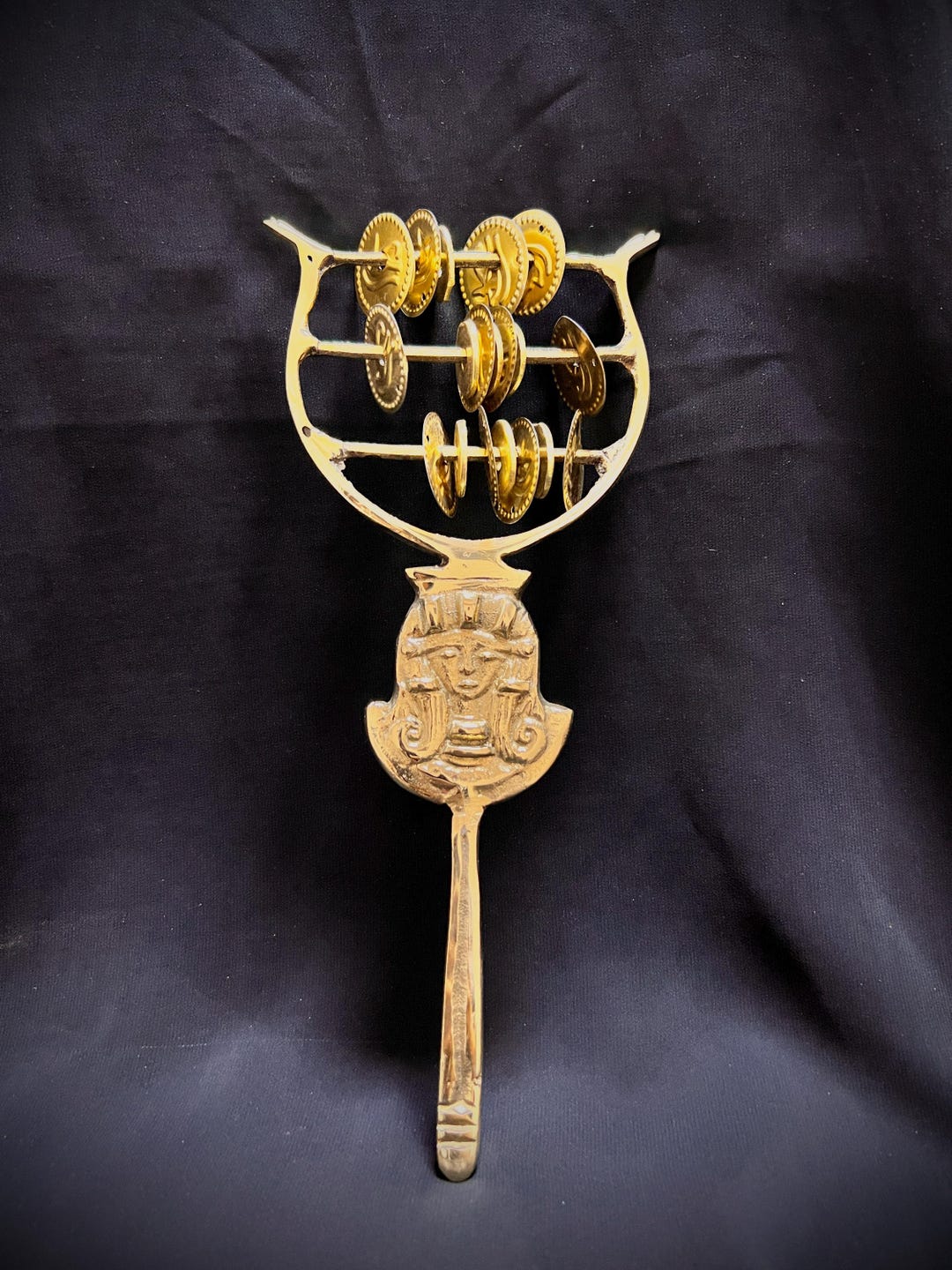 Golden Hathor Sistrum of Temple Echoes Made in Egypt - Etsy