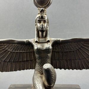Isis Goddess Statue With Open Wings Ancient Egyptian Statue Poly Stone ...